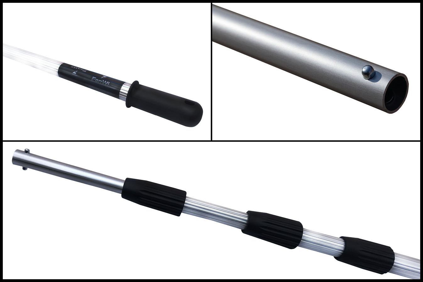 FenWi 6m Profi Aluminium Teleskopstange 182 bis 600 cm Teleskopstiel ...